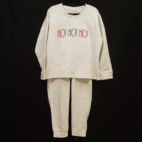 Rae Dunn | Other | Rae Dunn Christmas Sweatsuit Lounge Set Light Grey ...